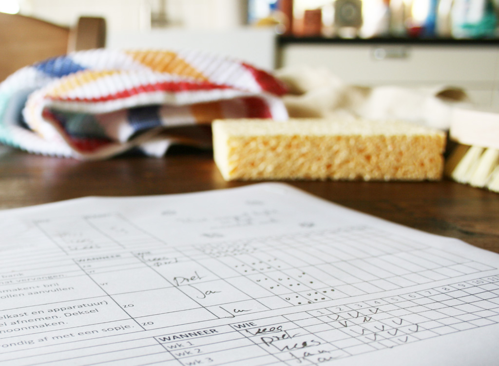 Schoonmaaklijst om je huis Goed schoon te maken!